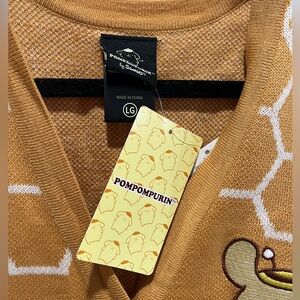Sanrio | Sweaters | Sanrio Pompompurin And Friends Honeycomb Cardigan ...